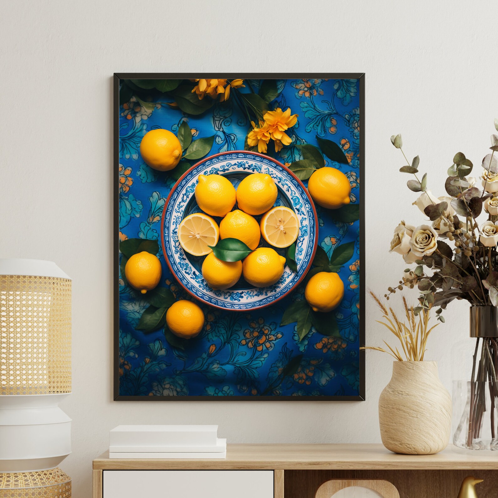 Lemon Vibes Poster, Lemon Poster, Lemon Wall Art, Sunny Mediterranean ...