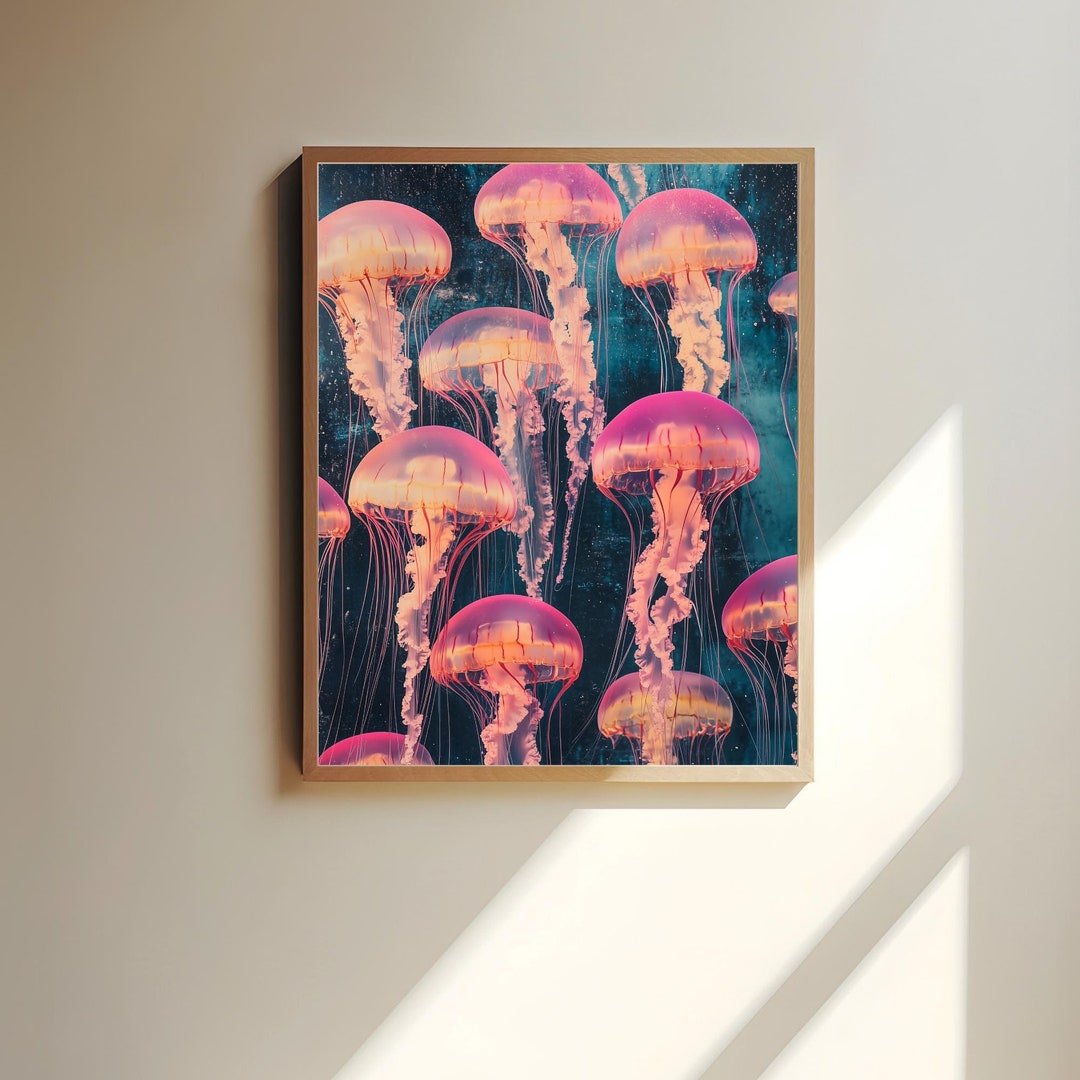 Jellyfish Poster, Jellyfish Wall Art, Jellyfish Wall Art, Jellyfish ...
