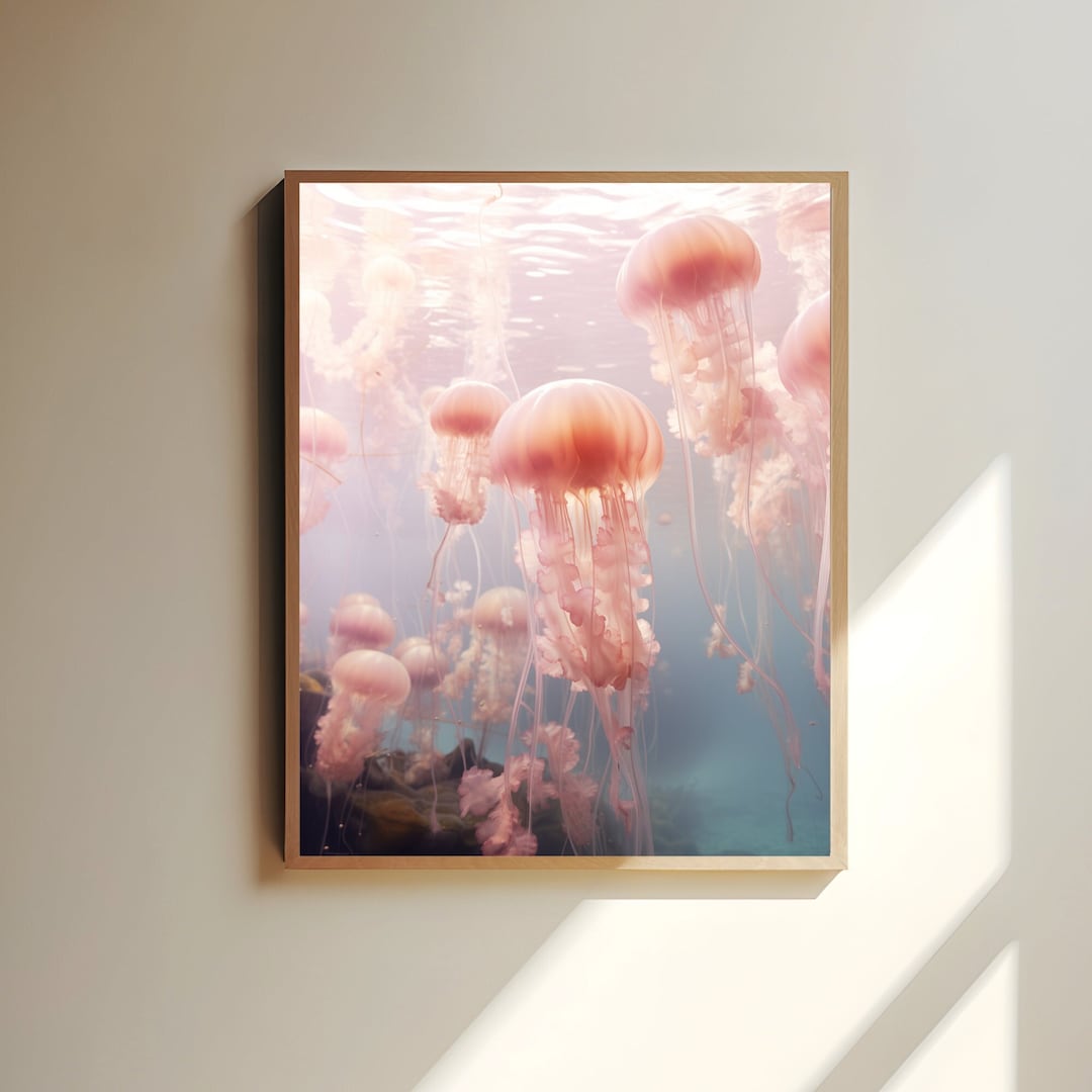 Jellyfish Poster, Jellyfish Wall Art, Jellyfish Wall Art, Jellyfish ...