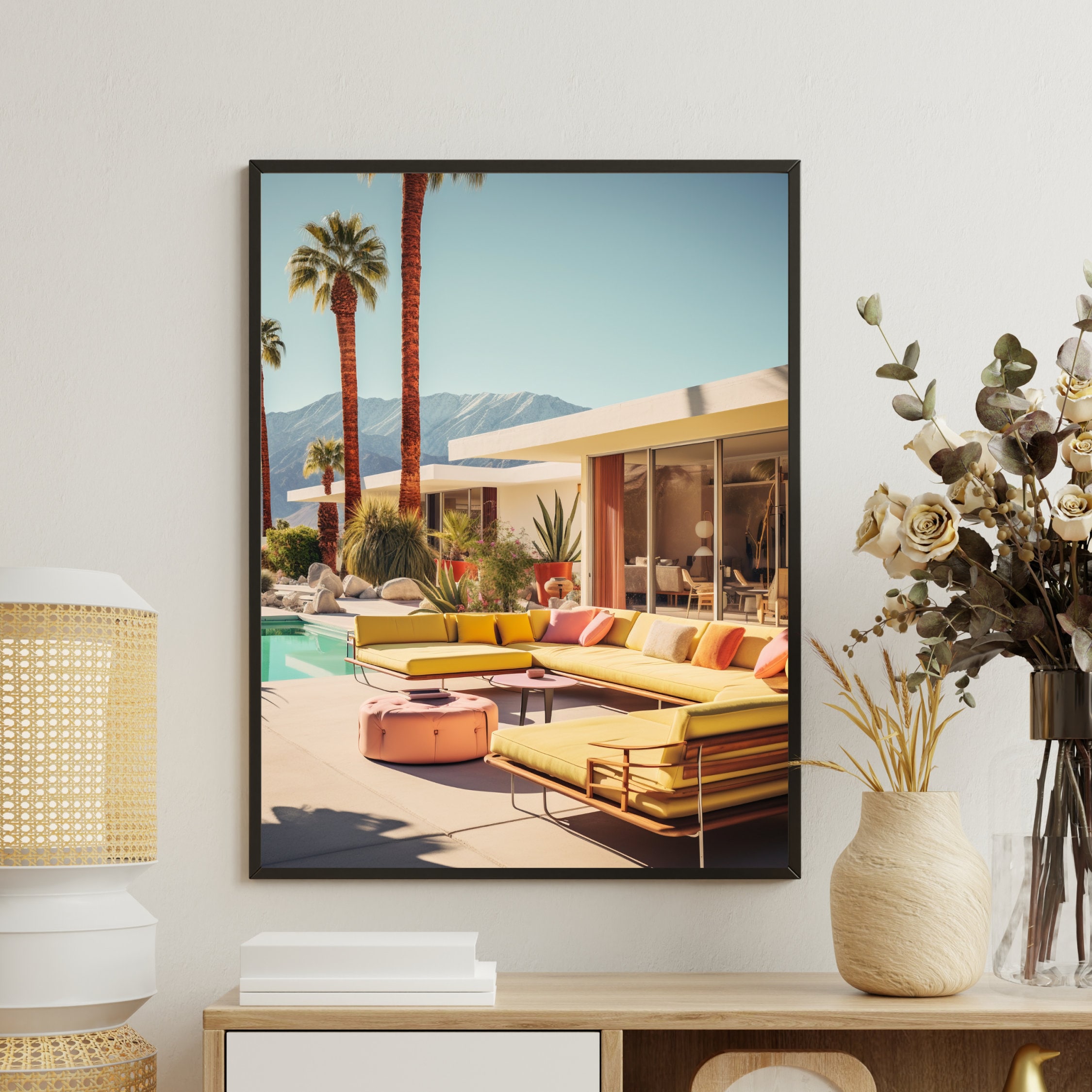 Palm Springs Posters, Mid-century Modern Architectural Art Print ...