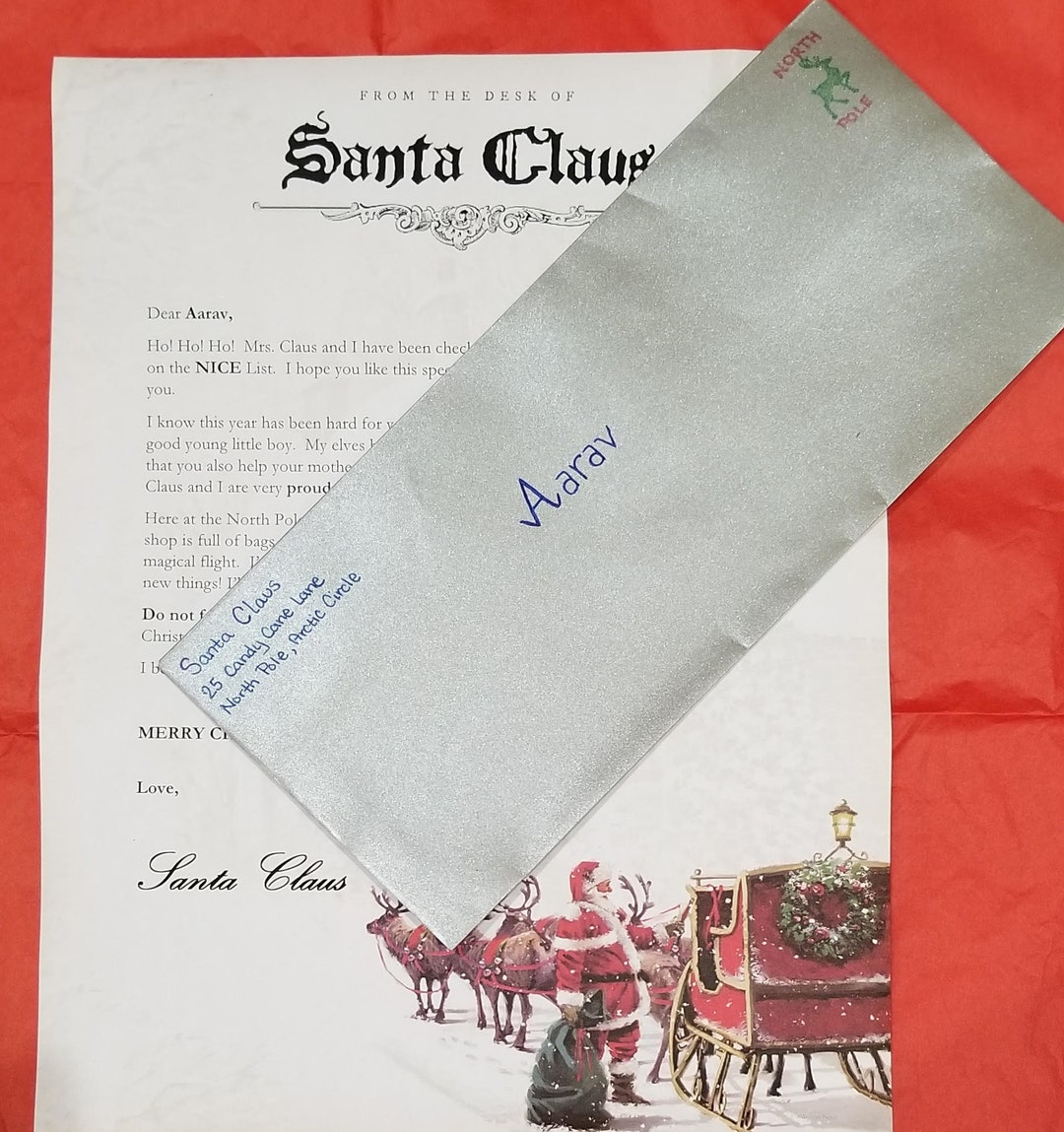 Santa Letter - Personalized Letter From Santa - Etsy