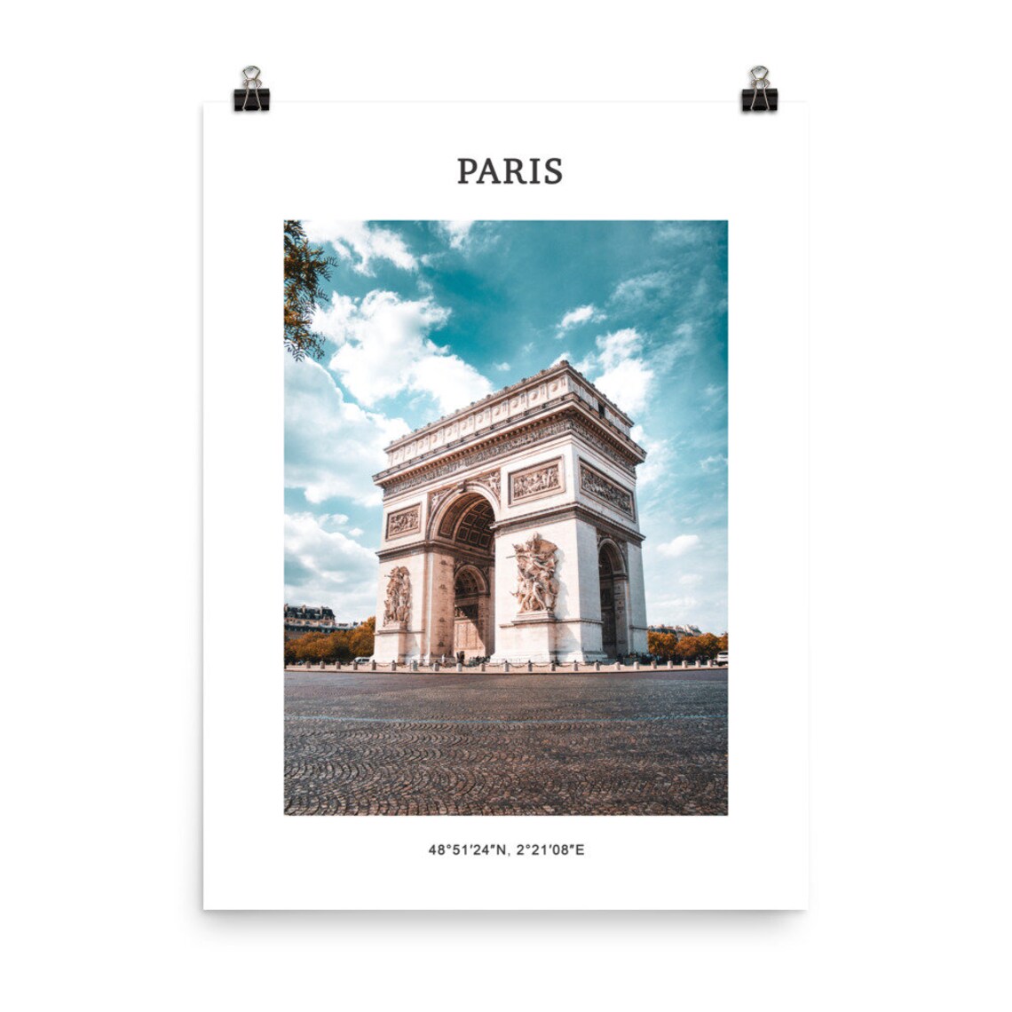 Paris Poster, Arc De Triomphe Print, France Travel Gift, City ...