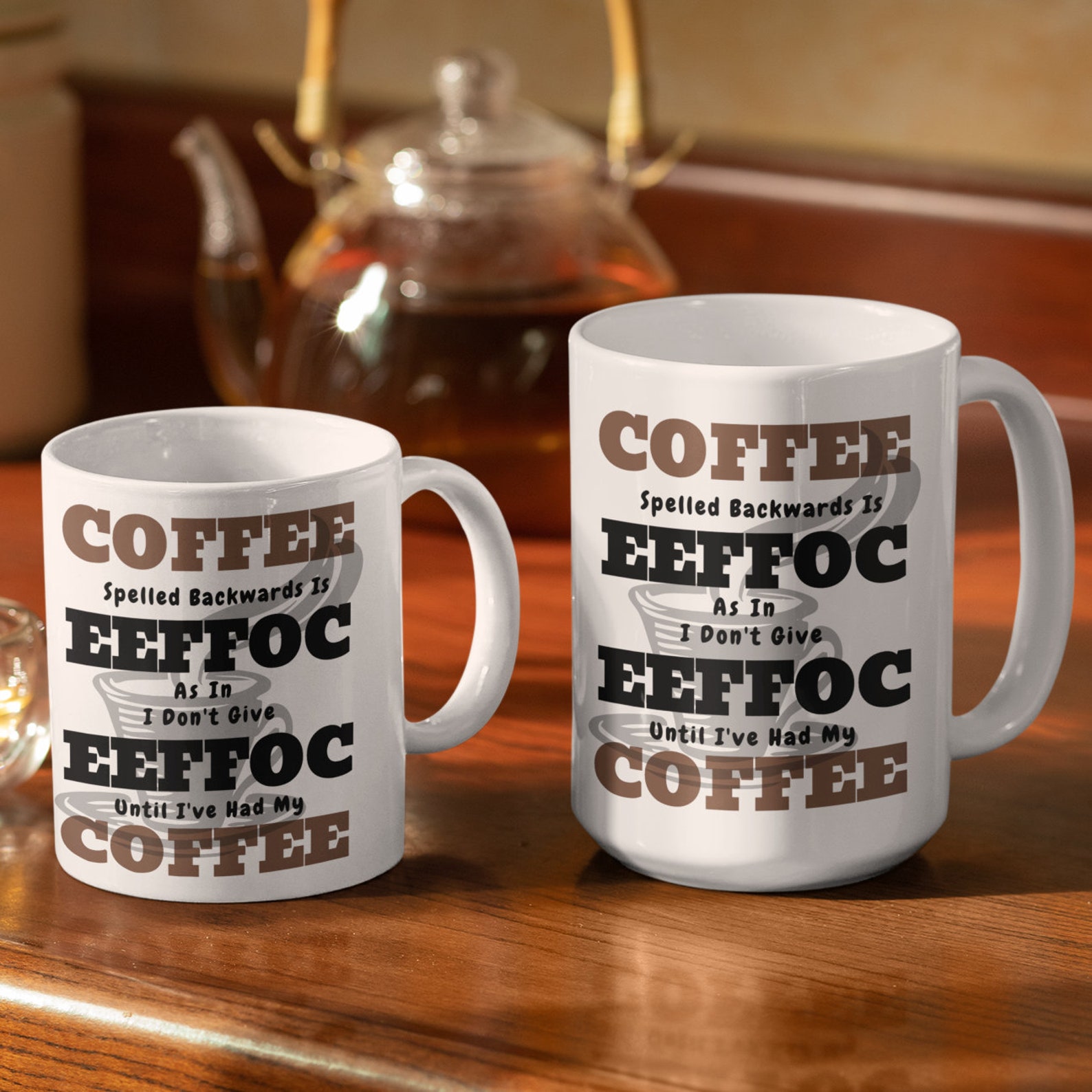 Eeffoc Coffee Mug. Coffee Spelled Backward is EEFFOC. Funny | Etsy