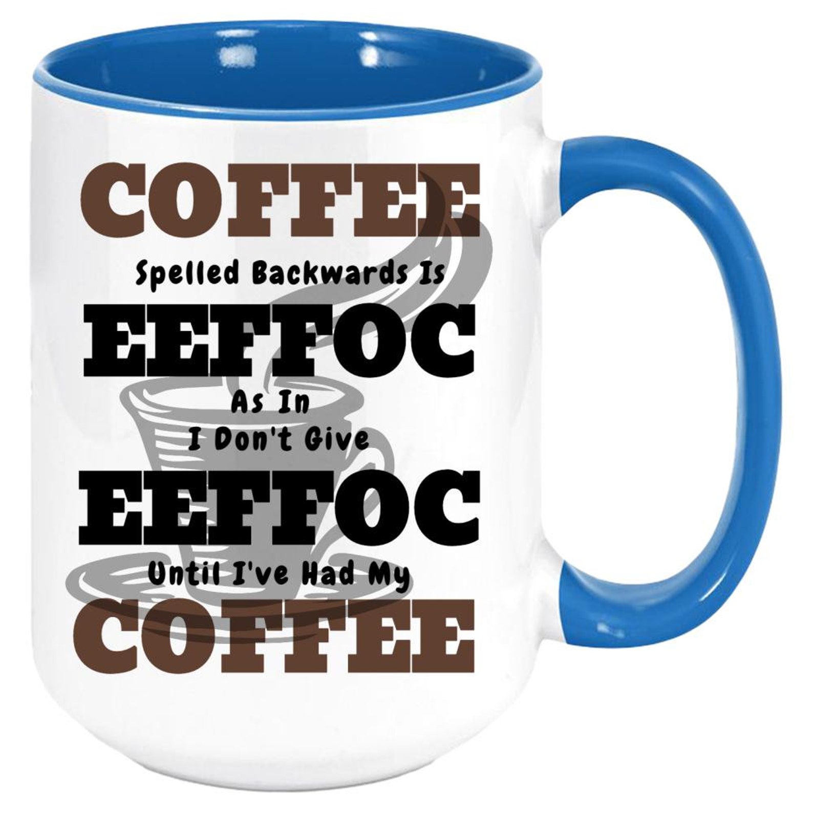 EEFFOC Coffee Mug. Coffee Spelled Backward is EEFFOC. Funny - Etsy UK