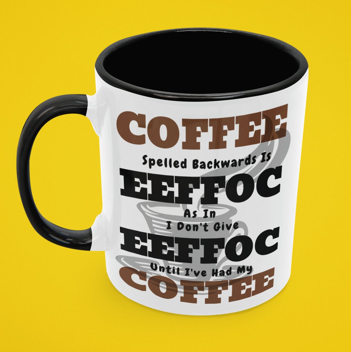 EEFFOC Coffee Mug. Coffee Spelled Backward is EEFFOC. Funny - Etsy UK