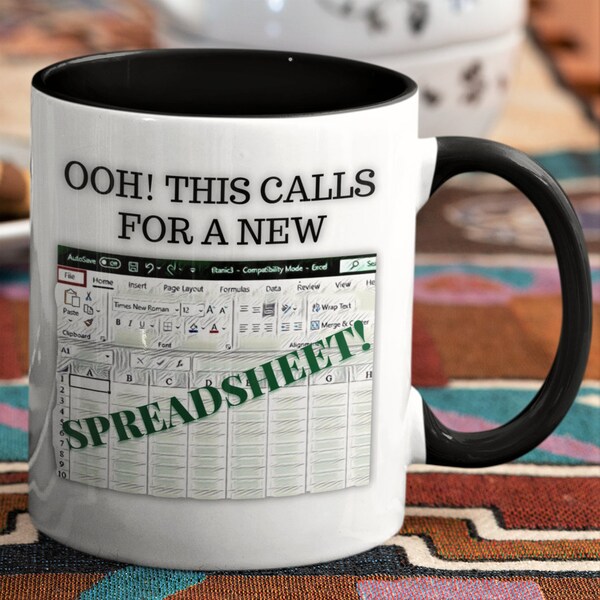 Excel Spreadsheet Coffee Mugs - Etsy