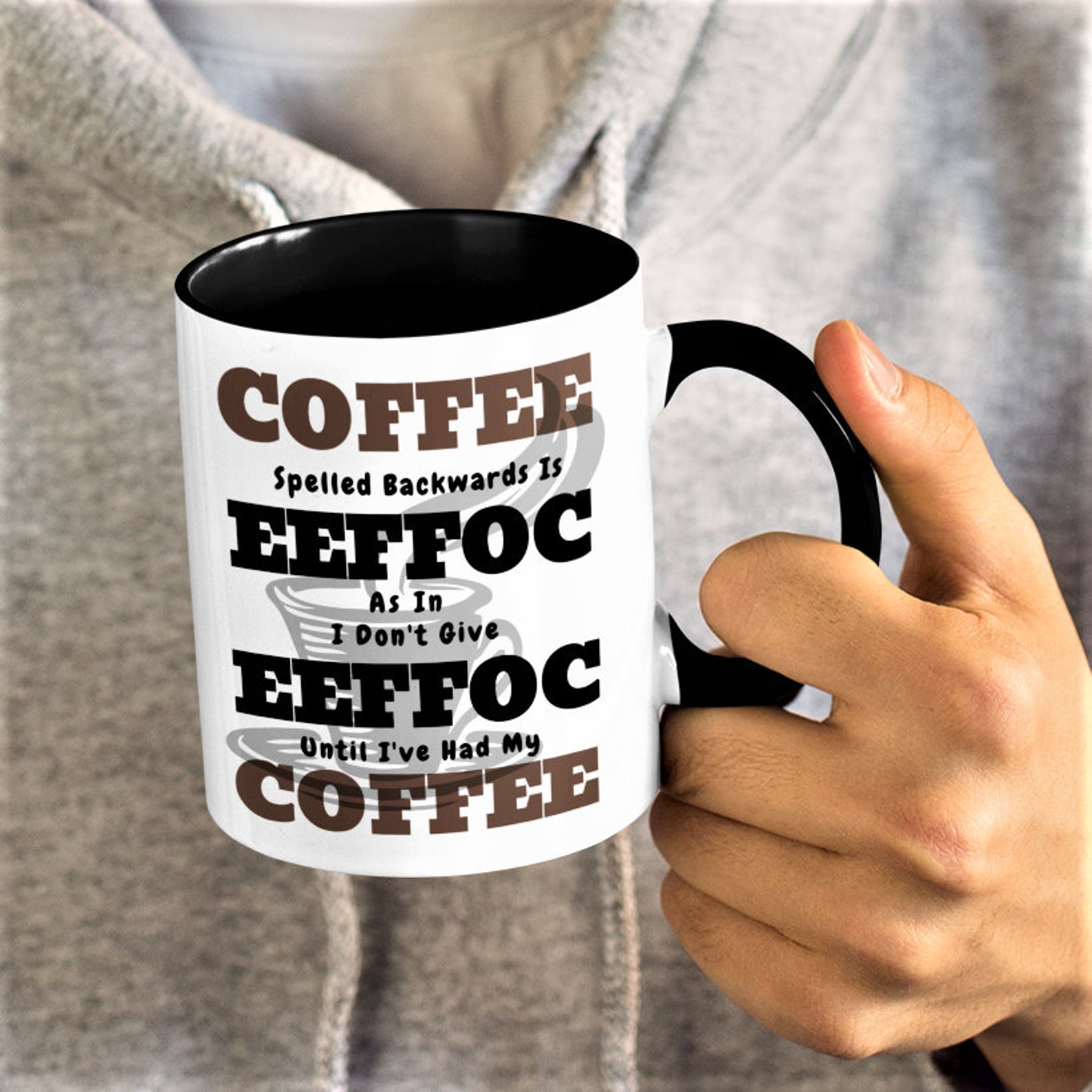 EEFFOC Coffee Mug. Coffee Spelled Backward is EEFFOC. Funny - Etsy UK