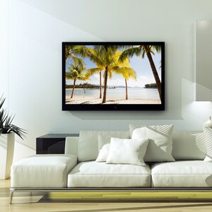 Beach Frame TV Art Tropical. Digital Download. Palm Trees and - Etsy