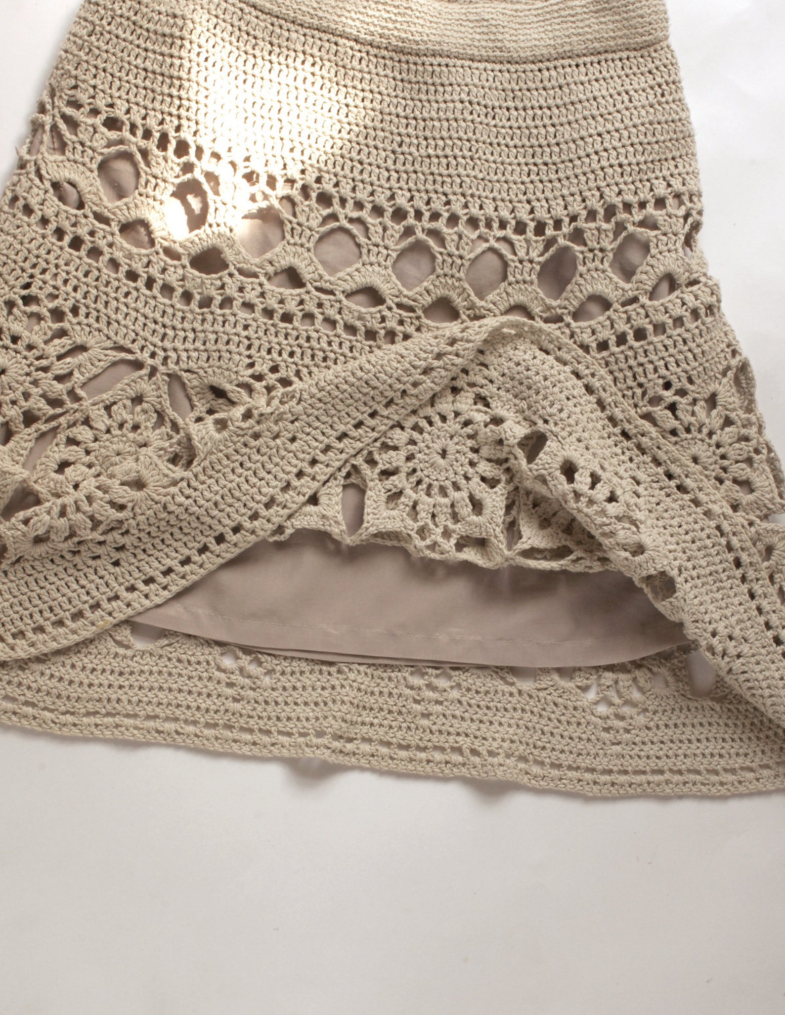 Burette Silk Chrochet Skirt - Etsy