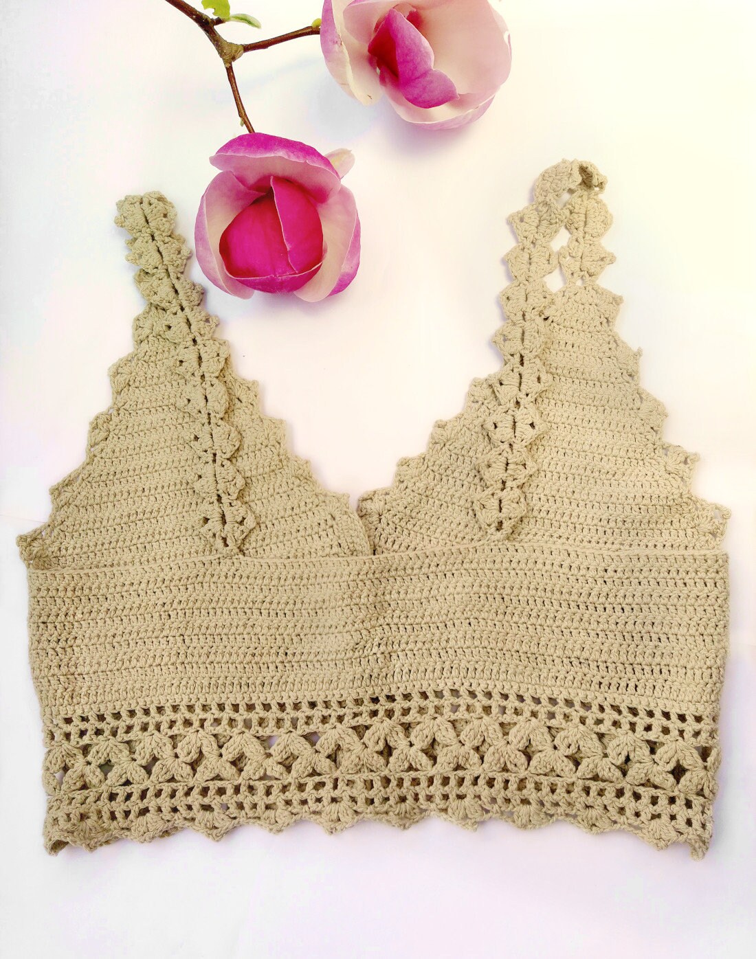 Crochet Burette Silk Crop Top - Etsy