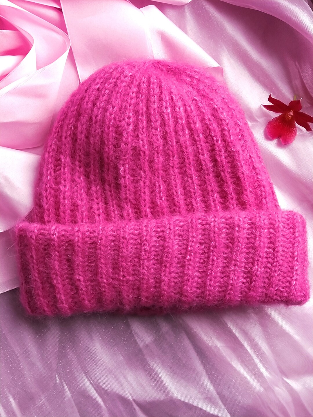 Pink Mohair Hat - Etsy