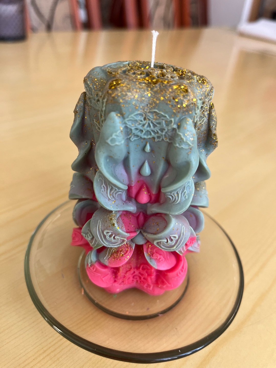 Swieca Sojowa Ozdobna O Zapachu Piwonia I Piżmo Białe Decorative Soya ...