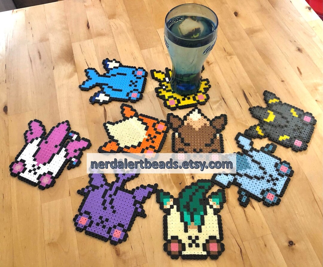 Pokemon Coaster Evoli Developments From Temple Beads - Etsy
