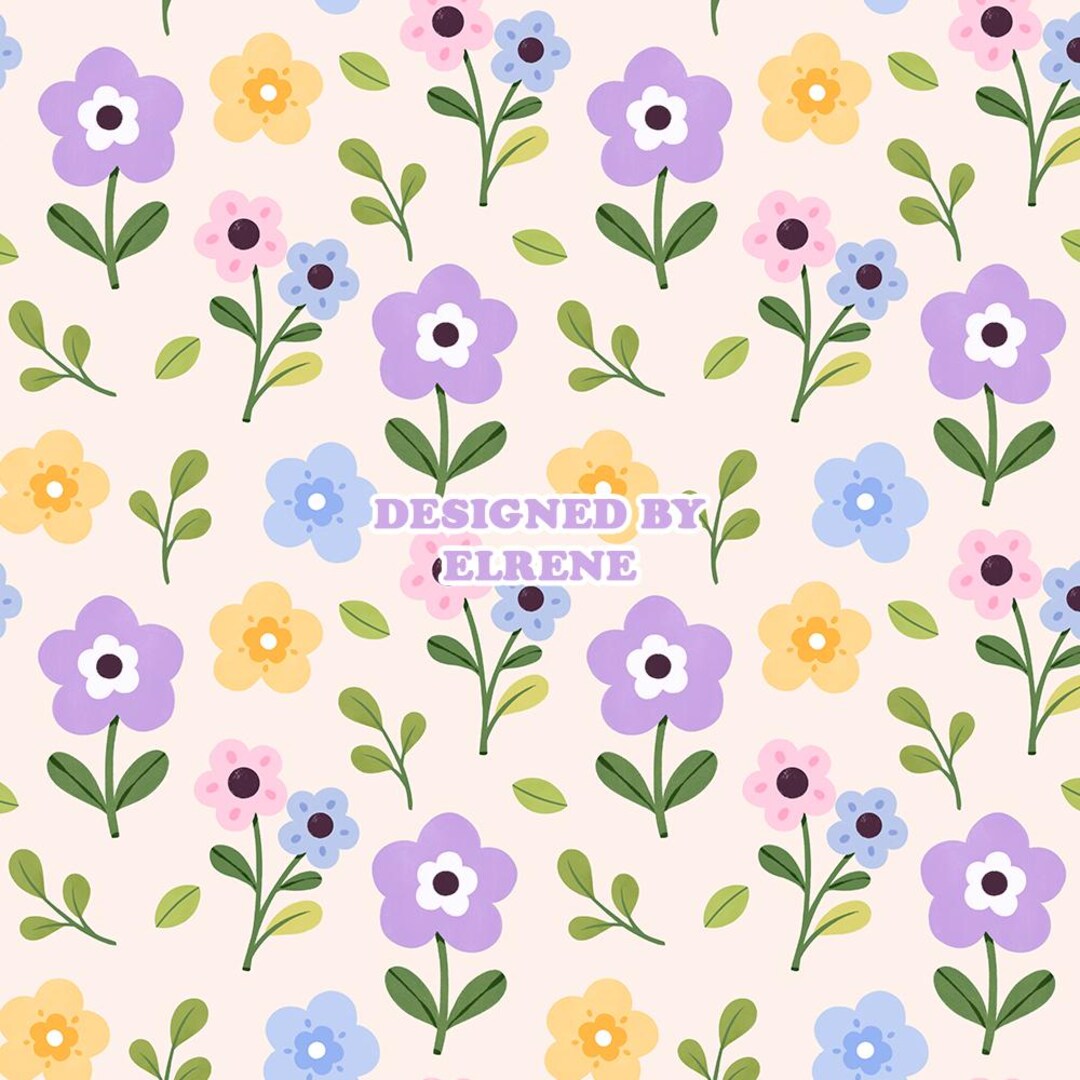 Cute Springs Flower Seamless Pattern for Craft Colorful Flowers Pattern ...