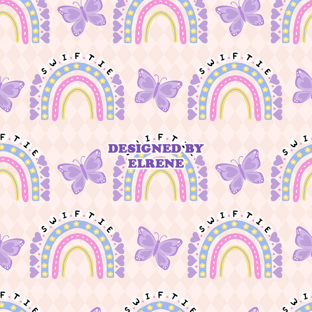 Swiftie Friendship Bracelet Pattern Colorful Rainbow Swiftie Seamless ...