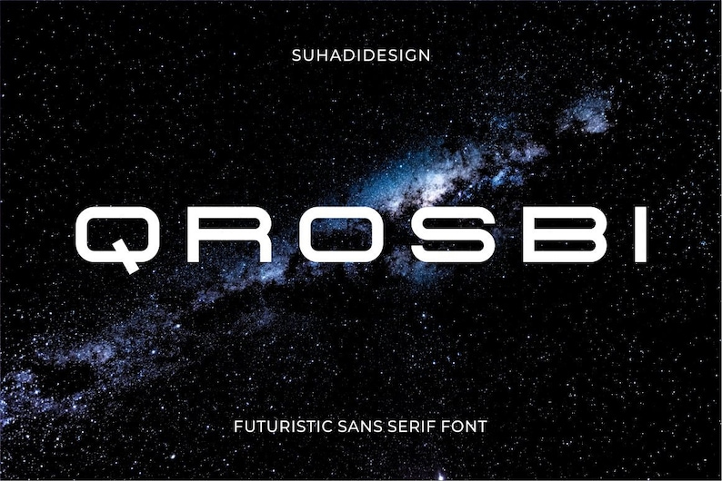 Qrosbi - Futuristic Fonts, Vehicle Fonts, Engine Font, Machine Font ...