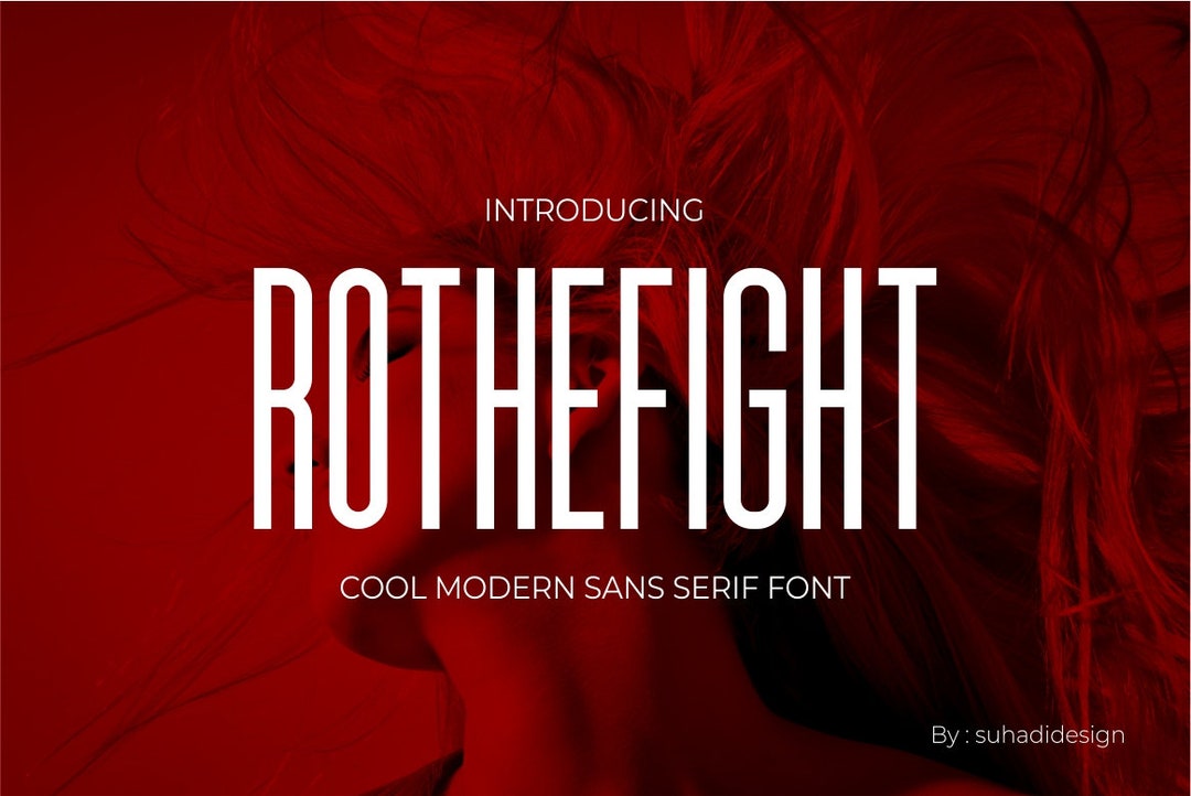 Rothefight - Tall Sans Serif Font, Cricut Font, Farmhouse Font, Tall ...