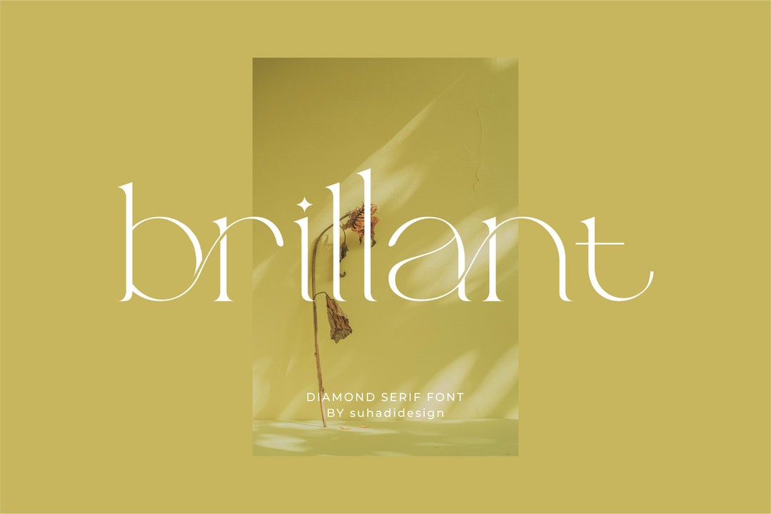 Brillant Font - Modern Serif Font, Branding Font, Logo Font, Ligature ...