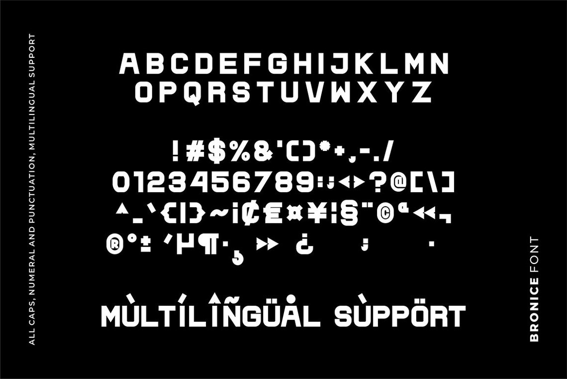 Bronice Extended Width Font Futuristic Font Branding Font - Etsy