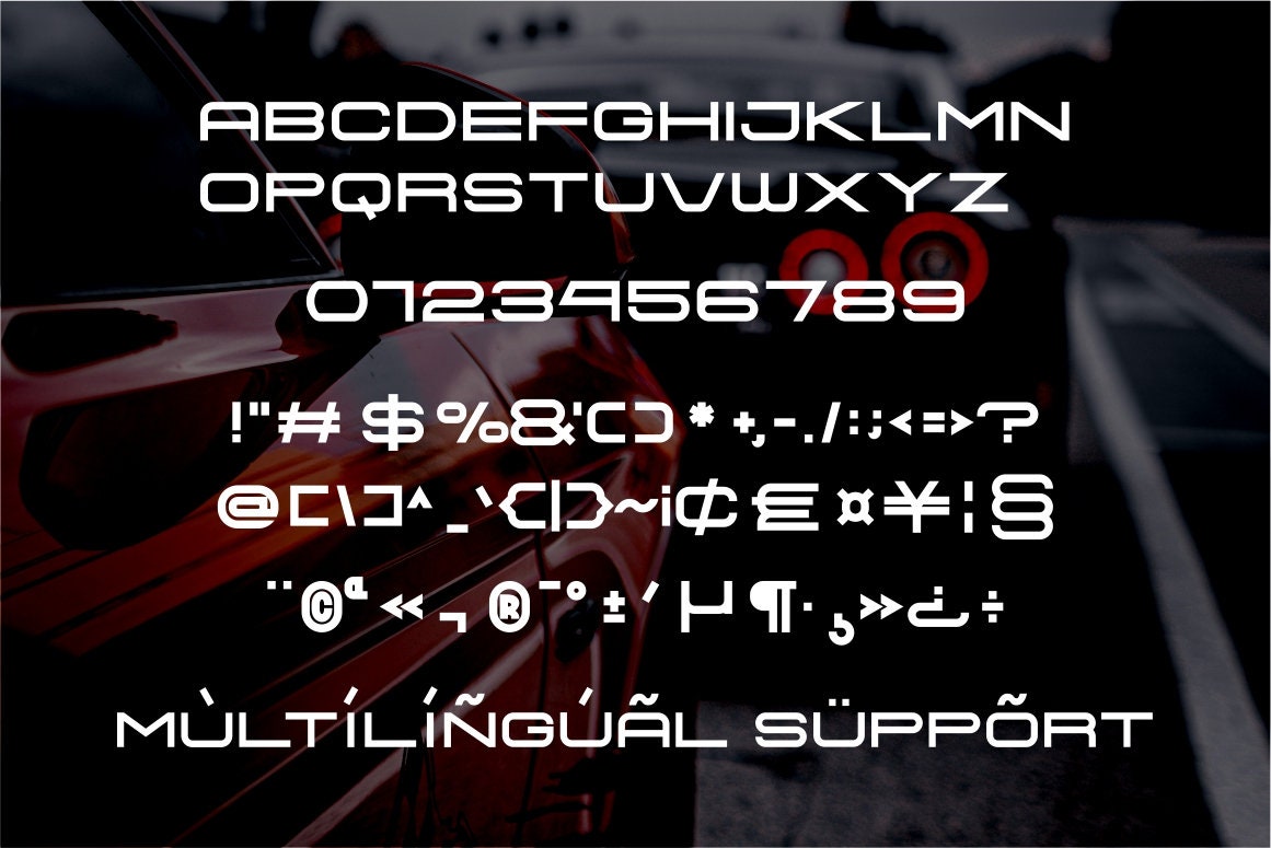 Qrosbi - Futuristic Fonts, Vehicle Fonts, Engine Font, Machine Font ...