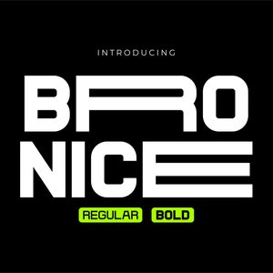 Bronice - Extended Width Font, Futuristic Font, Branding Font, Cricut Font, Farmhouse Font ...