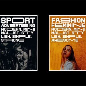 Bronice - Extended Width Font, Futuristic Font, Branding Font, Cricut Font, Farmhouse Font ...