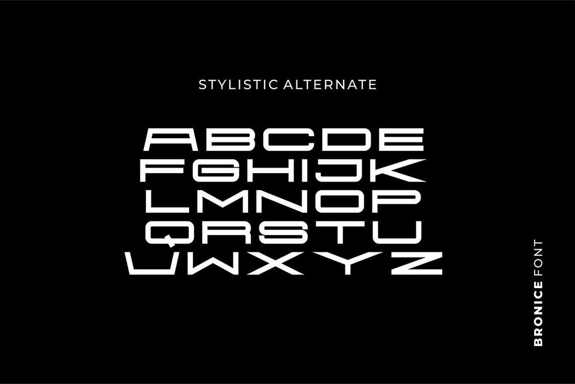 Bronice Extended Width Font Futuristic Font Branding Font - Etsy