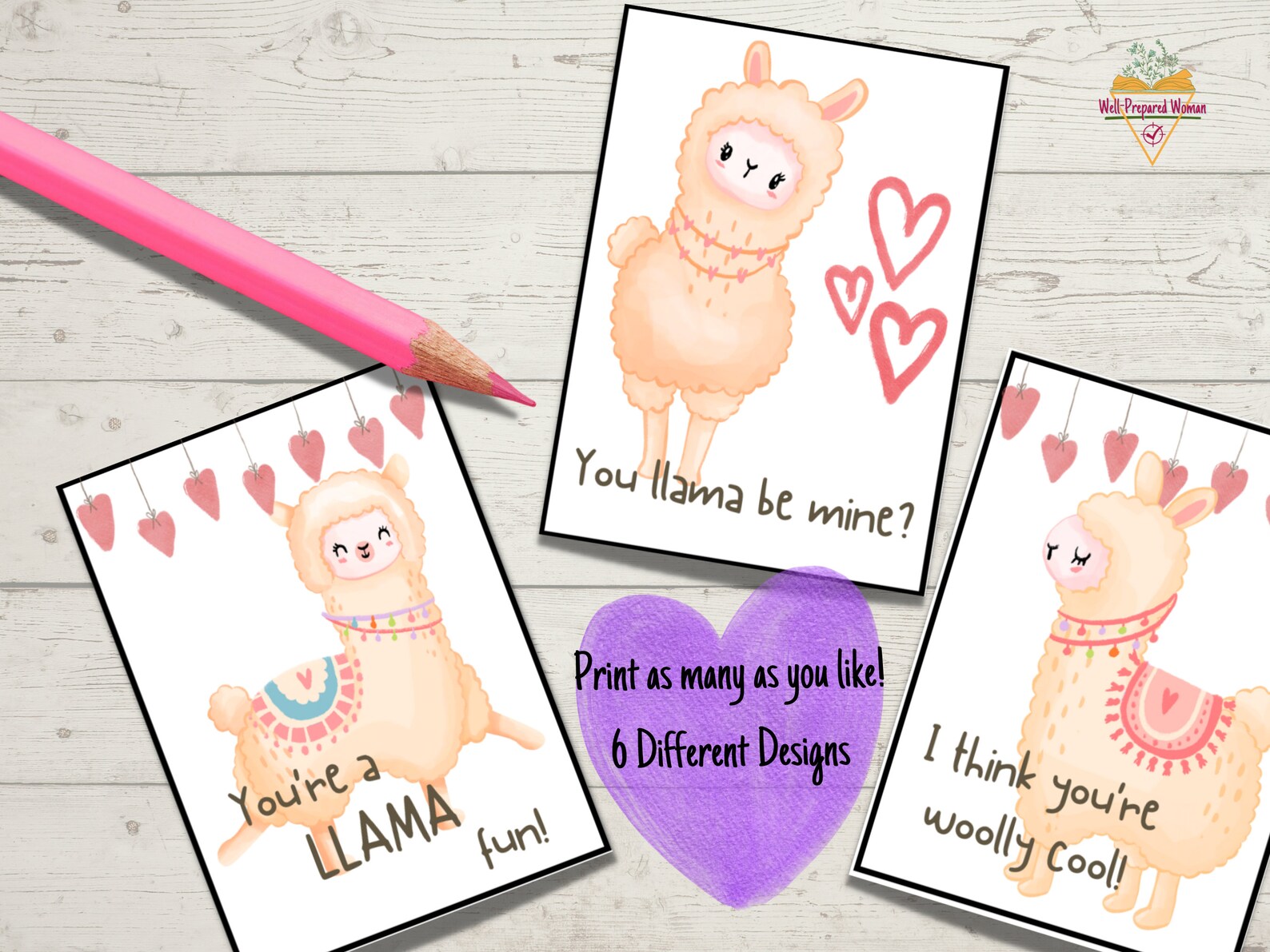 Printable Cuddly Llama Valentine's Day Cards, Llama Classroom Valentine ...