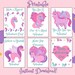 Printable Unicorn Valentine's Day Cards, Unicorn Classroom Valentine's ...