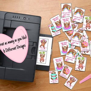 Printable Sloth Valentine's Day Cards, Sloth Classroom Valentine's Day ...