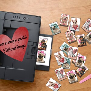 Printable Puppy Valentine's Day Cards, Puppy Classroom Valentine's Day ...