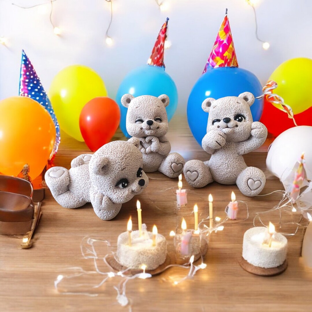 Bear Mold Animal Silicon Mold Set Animal Mold 3d Mold 3D Mold Silicone ...
