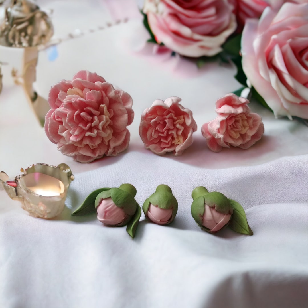 3d Flower Mold 3d Peony Mold, Set Mold - Etsy