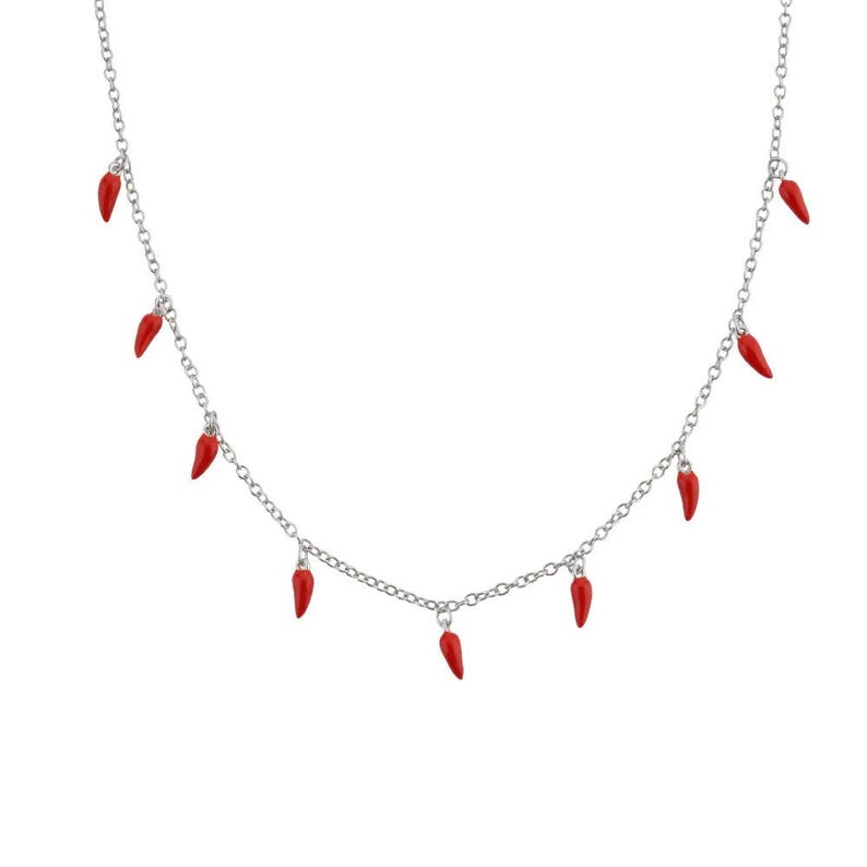 Chilli Pepper Charm Necklaces Sterling Silver 18k Gold Plated - Etsy