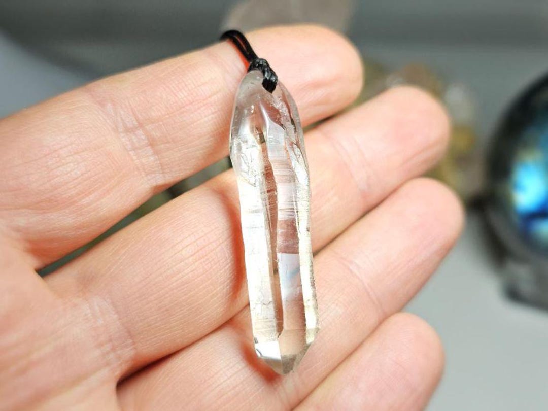 Super Lustrous Slightly Smoky Quartz Crystal Pendant From Diamantina ...