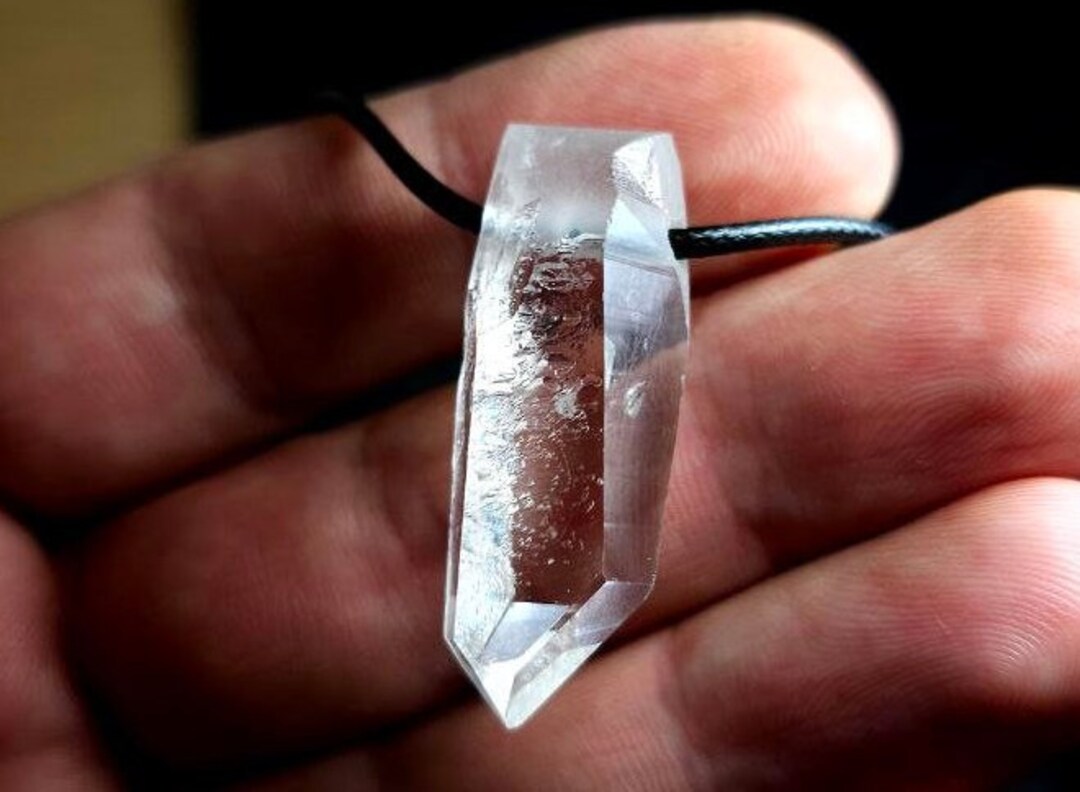 Lustrous and Clear Brazilian Quartz Crystal Pendant. - Etsy
