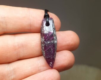 Ruby Crystal Pendant | Etsy