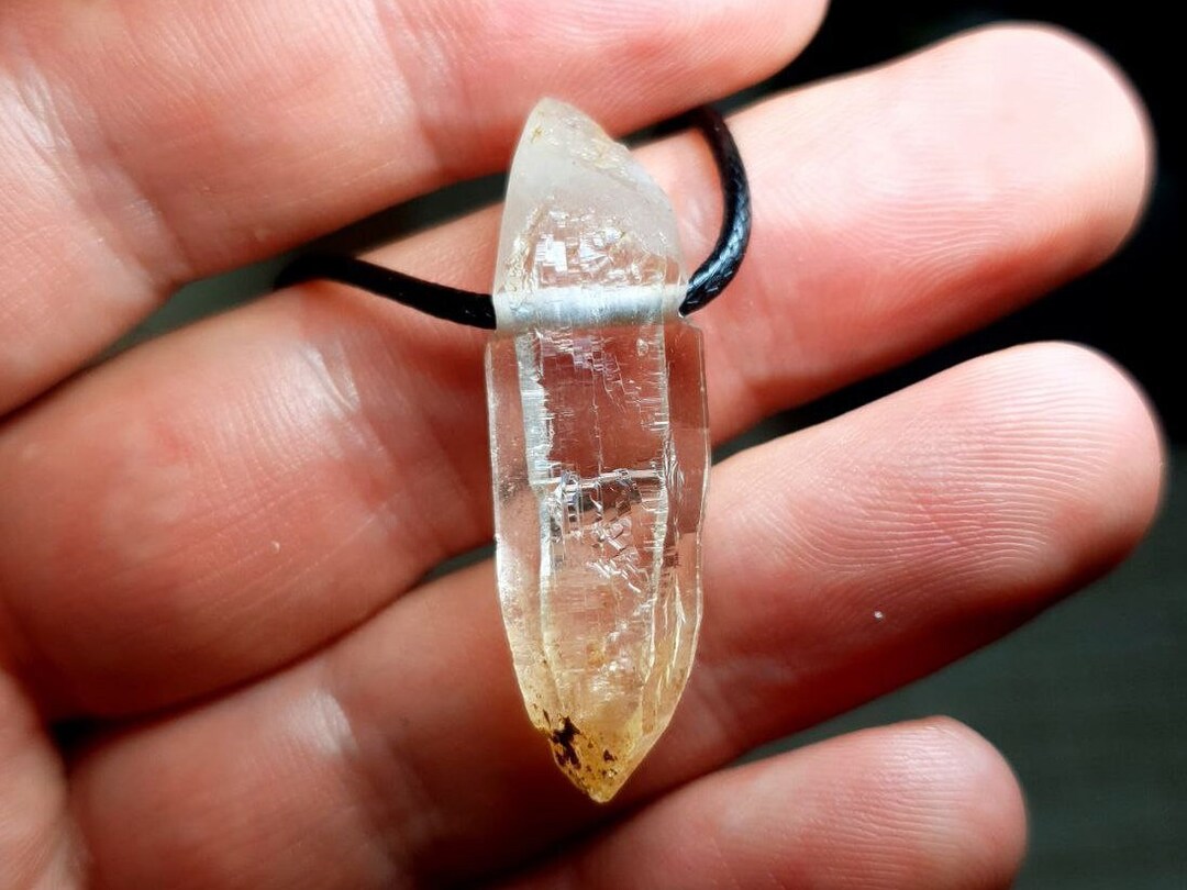 Lustrous and Clear Himalayan Quartz Crystal Pendant. Clear Quartz ...