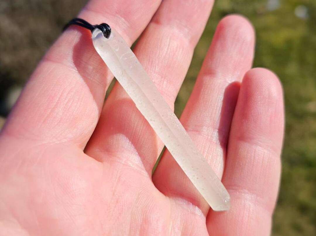 Rare and Powerful Hidenbergite Quartz Pendant From Inner Mongolia. Mongolian Quartz With ...