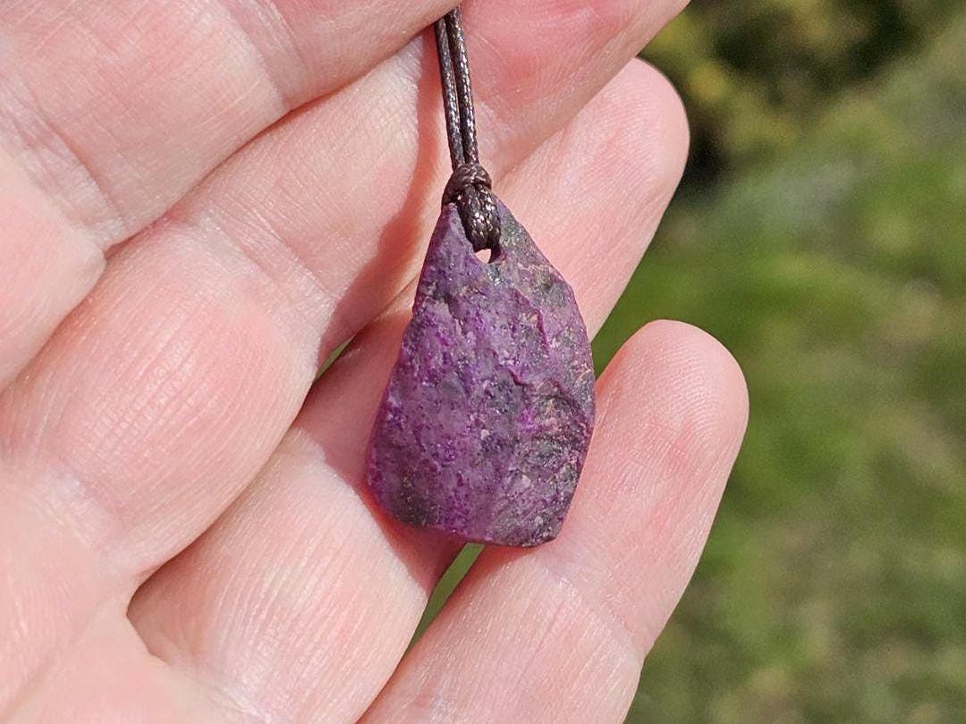 Rare Natural SUGILITE Pendant. Authentic Sugilite Necklace - Etsy