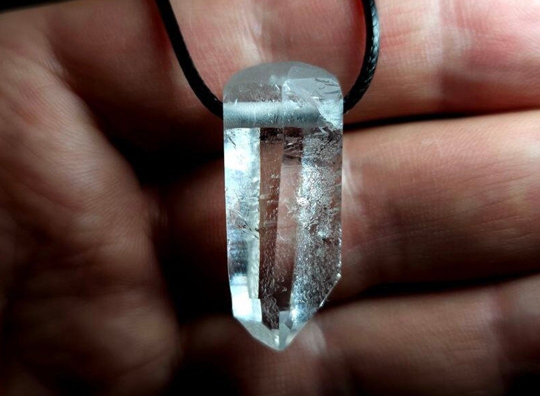 Lustrous and Clear Brazilian Quartz Crystal Pendant. - Etsy