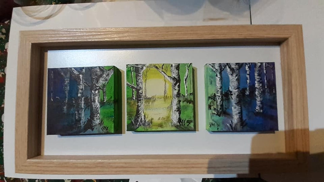 Tiny Triptych of Tree - Etsy