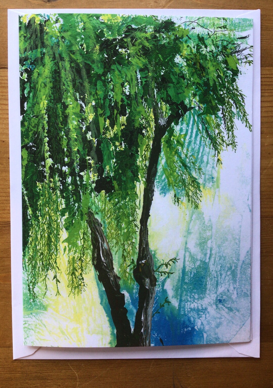Weeping Willow Card, Willow Tree Card, Willow Note Card, Willow Lovers ...