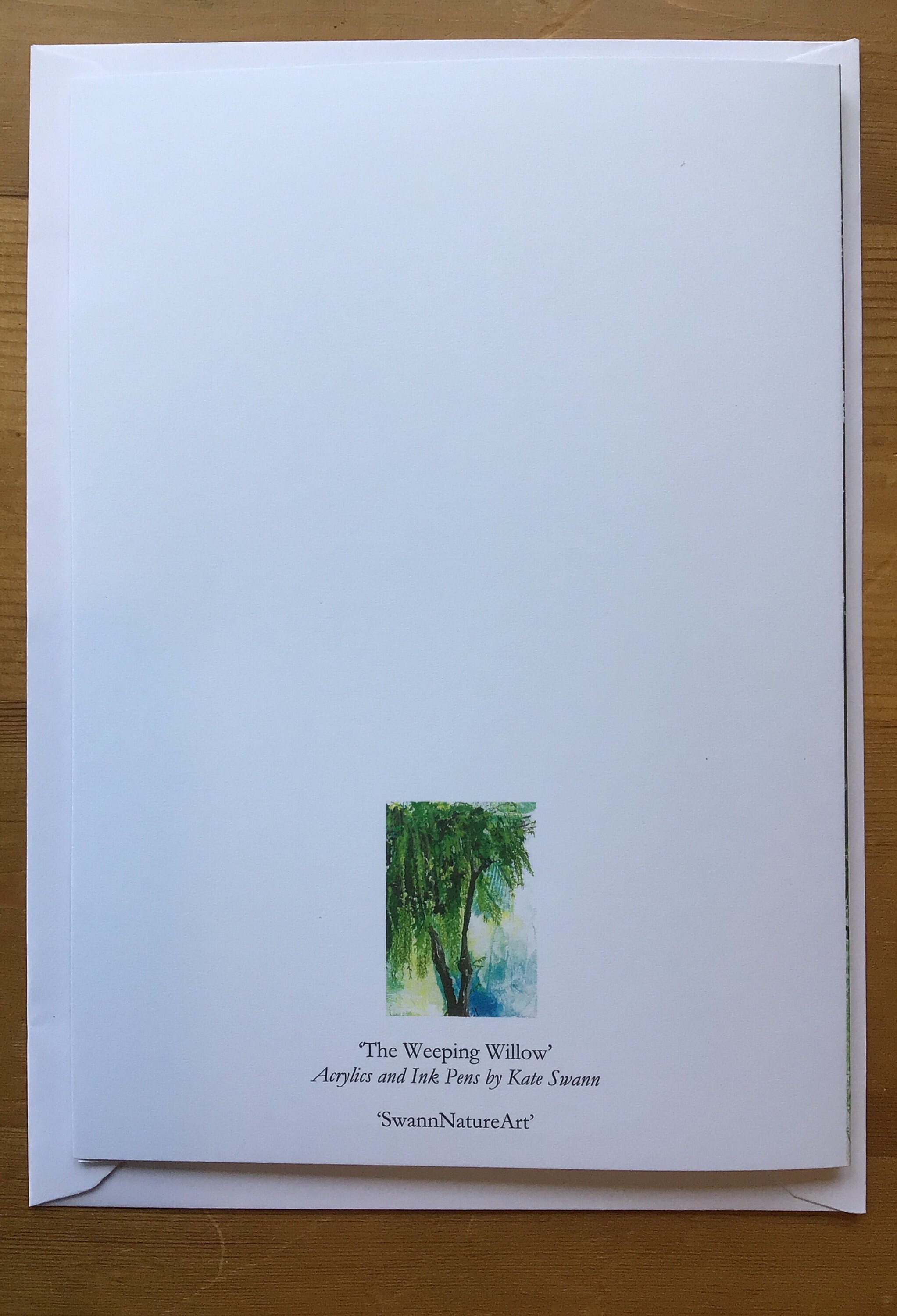 Weeping Willow Card, Willow Tree Card, Willow Note Card, Willow Lovers ...