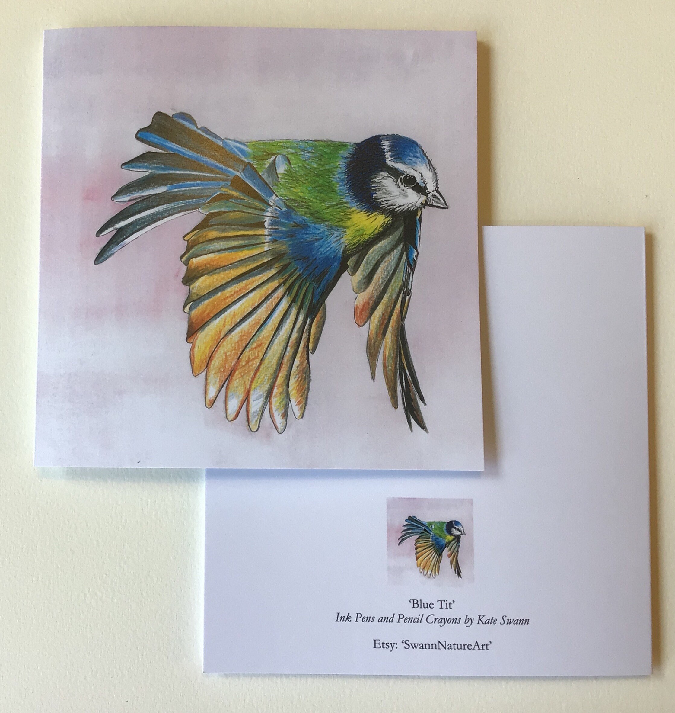 Set of 3 bird cards, Bird card bundle, Bird art card pack, Bird note ...
