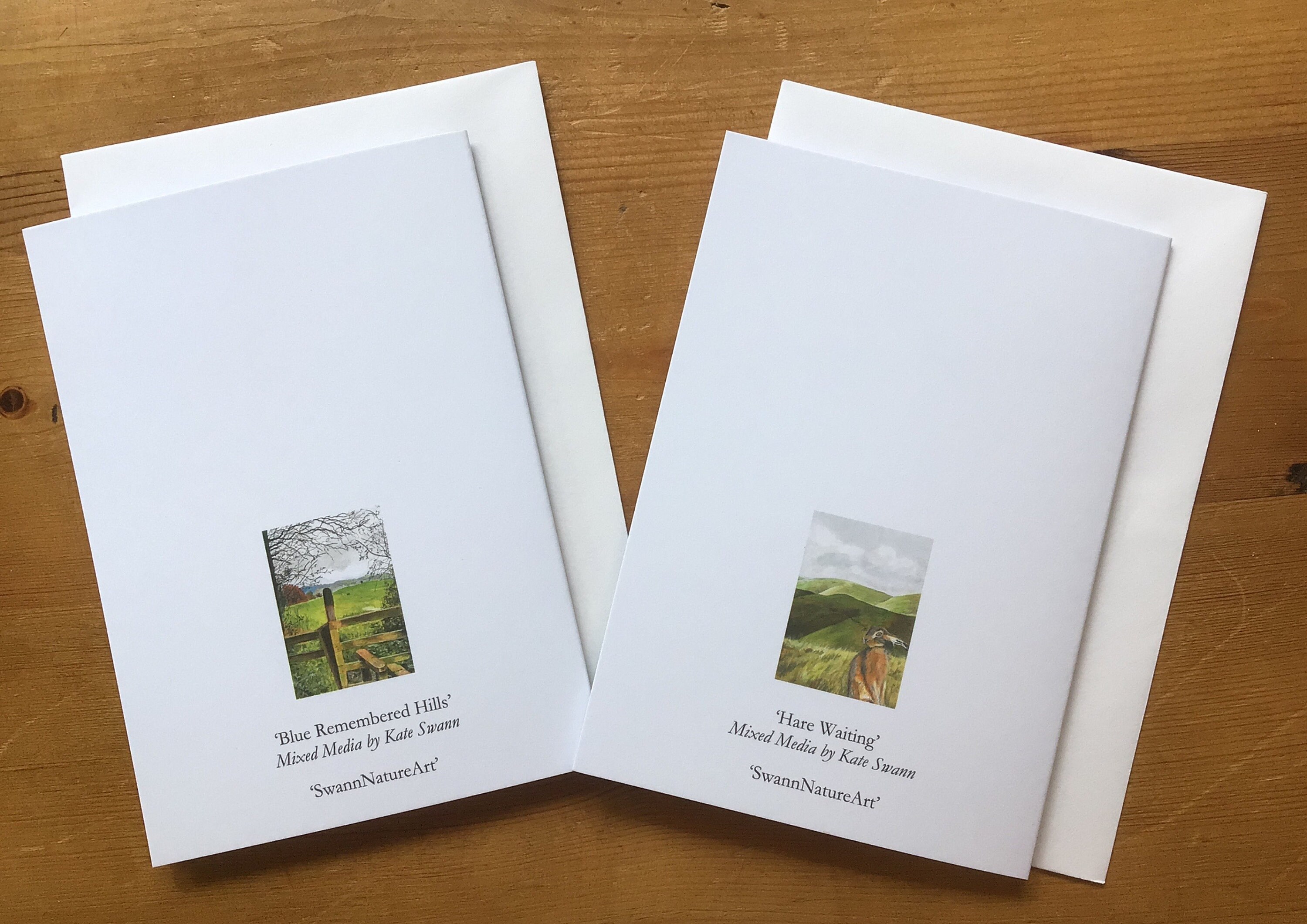 Country Card Pair, Rural Card Pack, Shropshire Hill Card, A6 Hill View ...