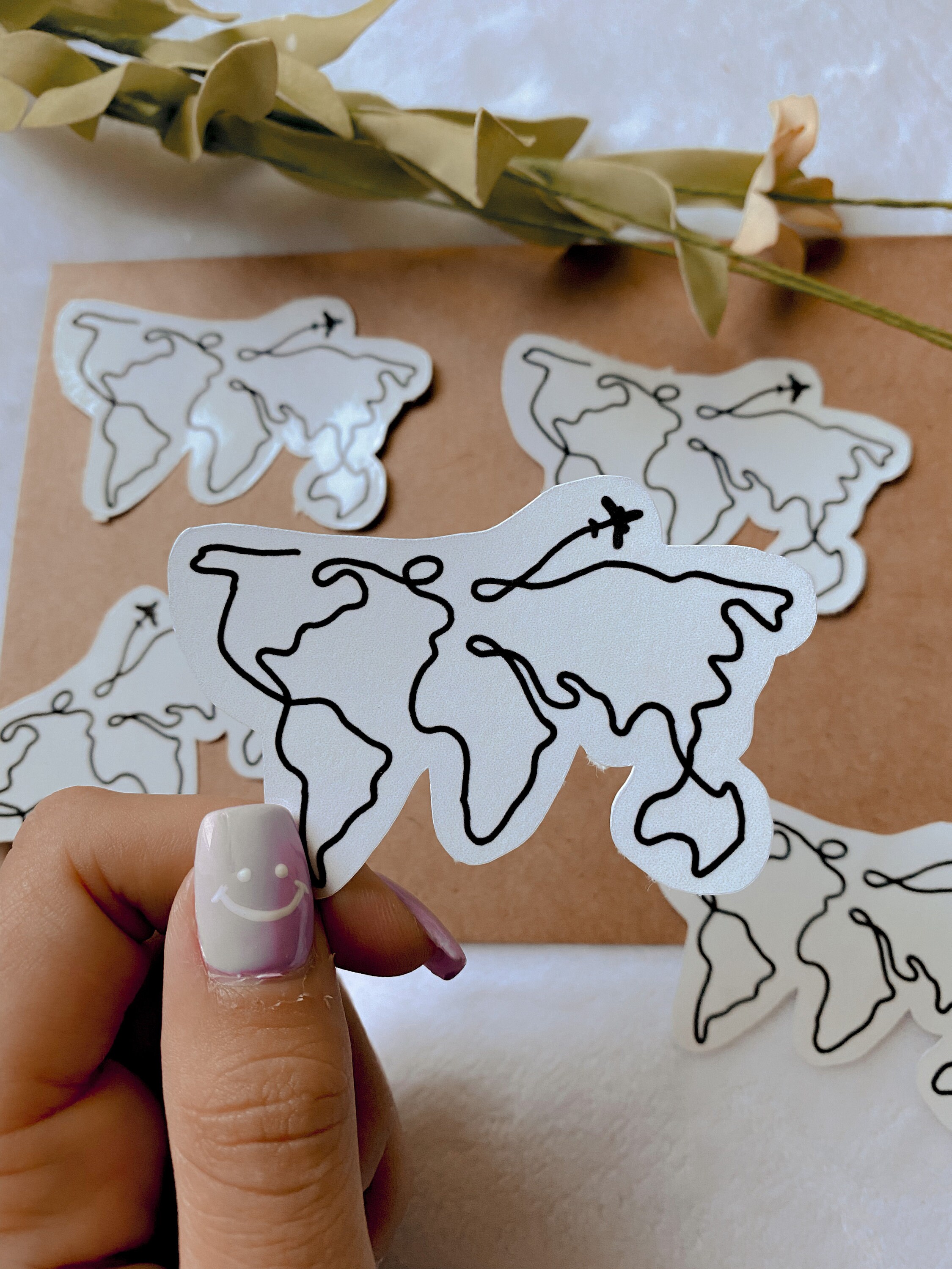 TRAVEL STICKER I US Map I Cute Airplane Traveling - Etsy