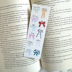 Eras Tour Inspired Bookmarks, Bow Bookmarks, Booktok, Taylor Swift ...