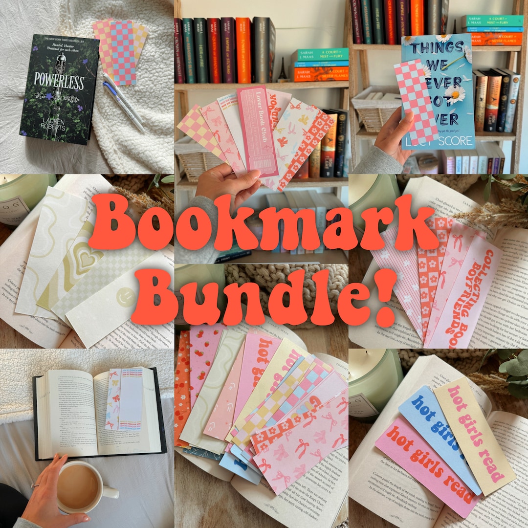 5 Pcs | Bookmark Bundle | Bookmark Favors | Cute Bookmarks | Bookmark ...