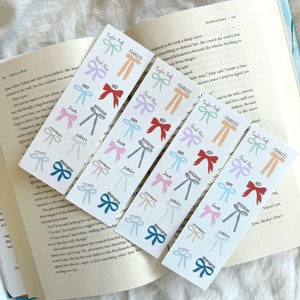 Eras Tour Inspired Bookmarks, Bow Bookmarks, Booktok, Taylor Swift ...